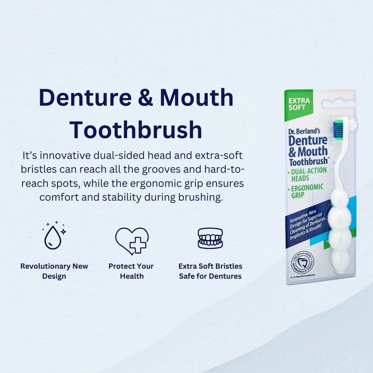 Denture & Mouth Toothbrush | Safe Cleaning for Dental Prosthetics – Dr ...