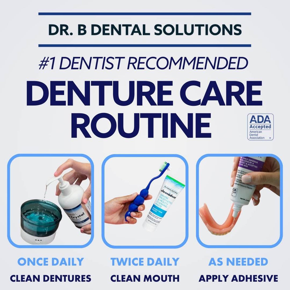 Denture Starter Kit by Dr. B – Complete Dentist-Designed Care System ...